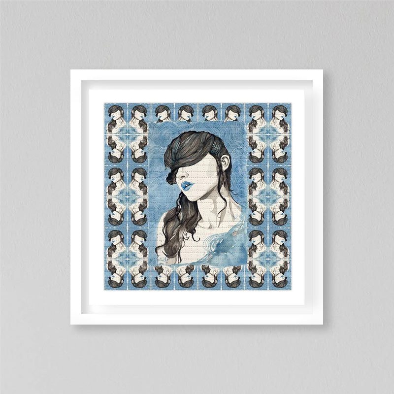 paige in blue - blotter edition - artist proof – Moonlight Arts Collective