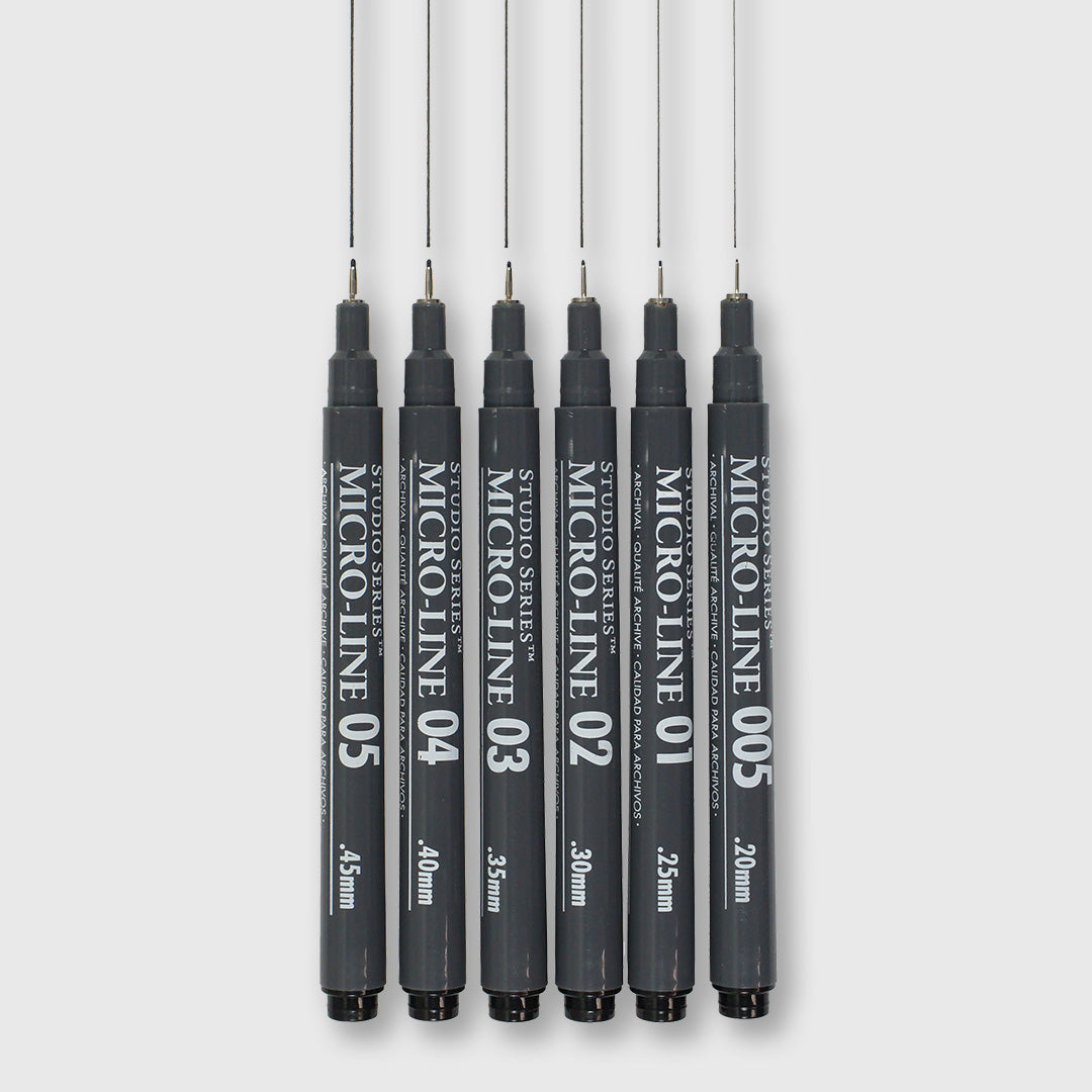 micro-line pens - set of 6 – Moonlight Arts Collective