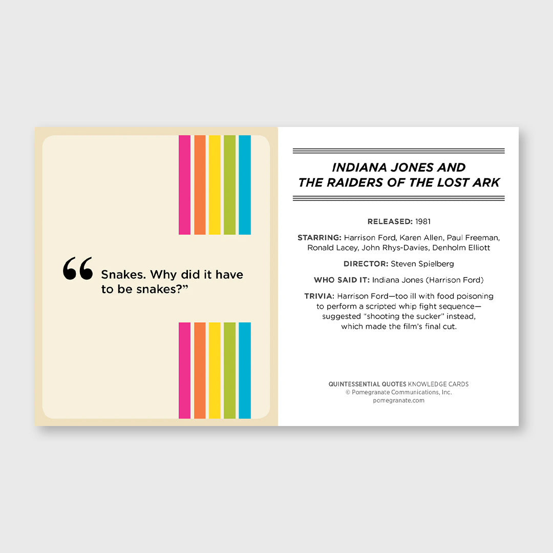 quintessential quotes: a quiz deck on the movies of the '80s, '90s & 2 ...