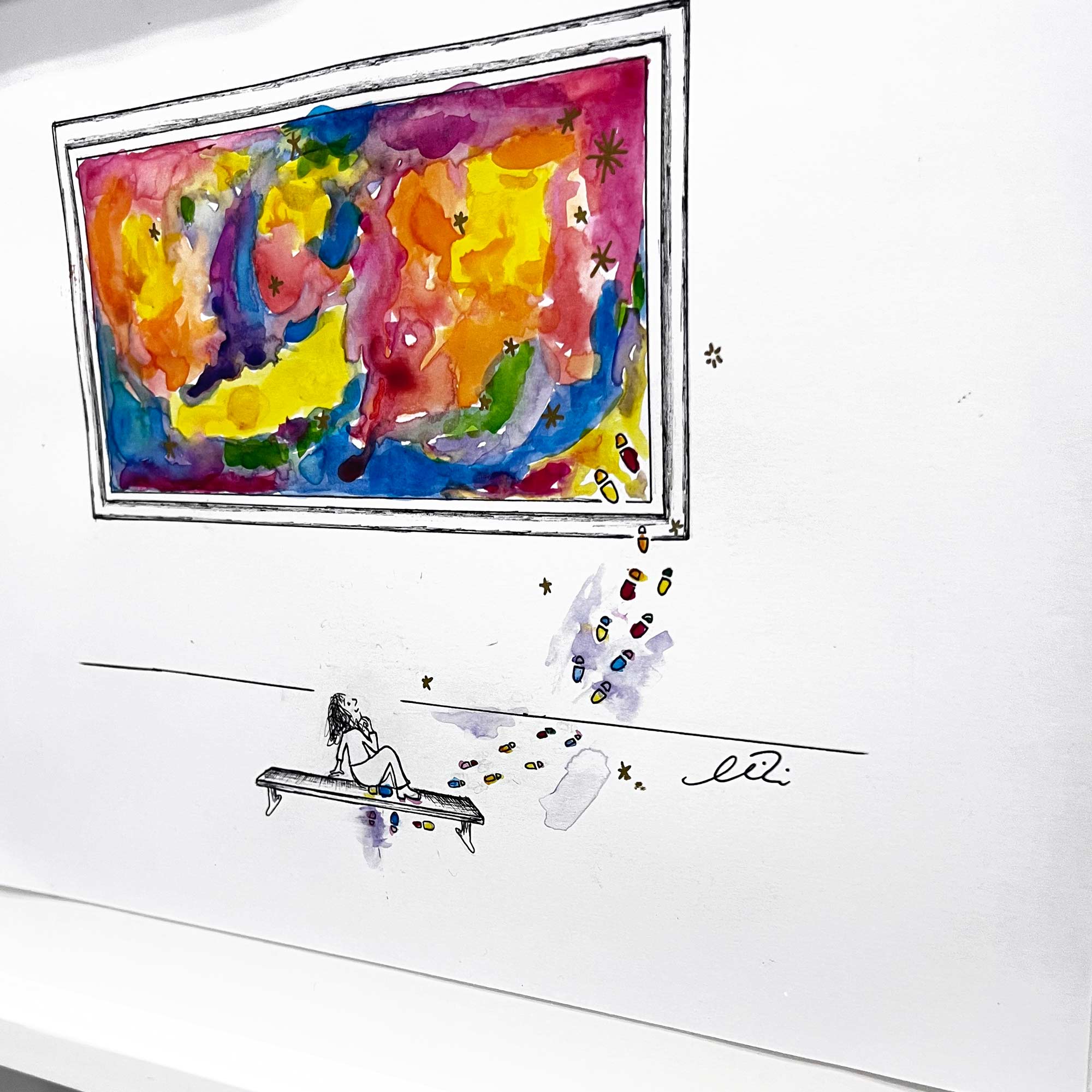 step out - framed original artwork – Moonlight Arts Collective
